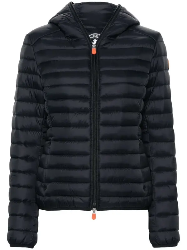 SAVE THE DUCK Logo-patch Padded Jacket - Black