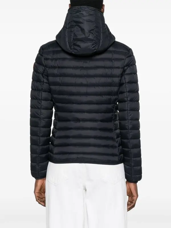 SAVE THE DUCK Logo-patch Padded Jacket - Black
