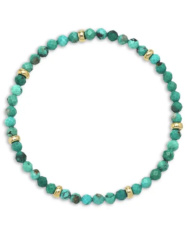ZOE LEV 14k Yellow Gold Turquoise Beaded Bracelet - Blue/gold