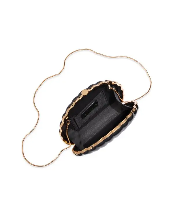 Aqua Shell Clutch - Black