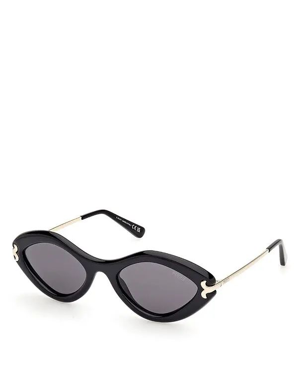 Emilio Pucci Geometric Sunglasses - Black/gray Solid
