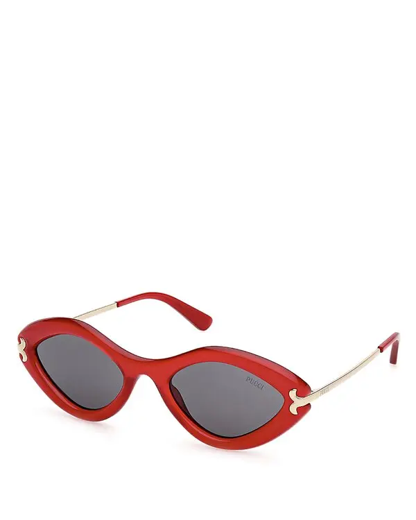 Emilio Pucci Geometric Sunglasses - Red/smoke