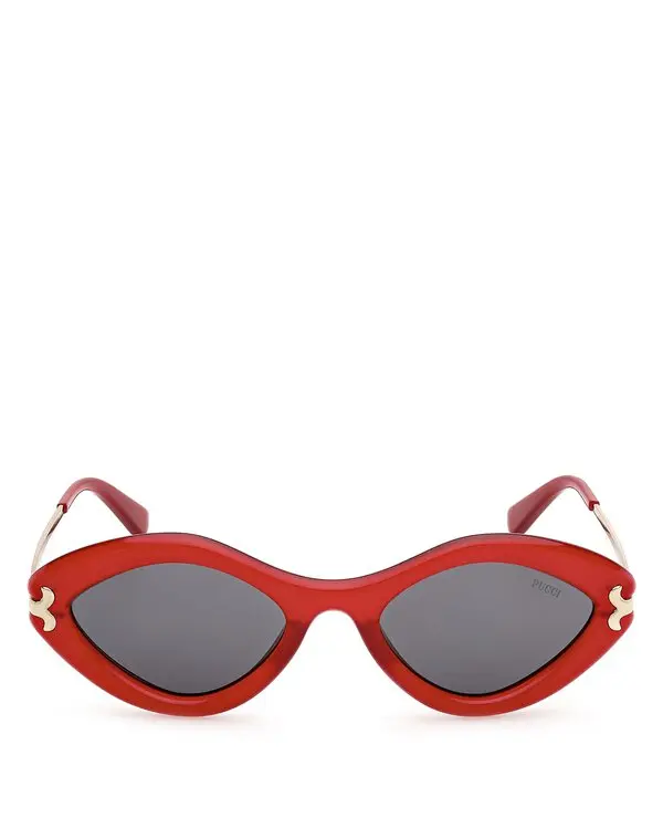 Emilio Pucci Geometric Sunglasses - Red/smoke