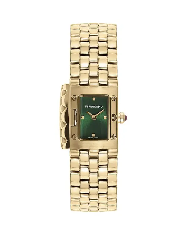 FERRAGAMO Secret Watch 19mm X 30mm - Green/gold
