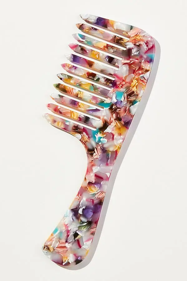 SOLAR ECLIPSE Wide Tooth Acetate Comb - Multi Tortoise
