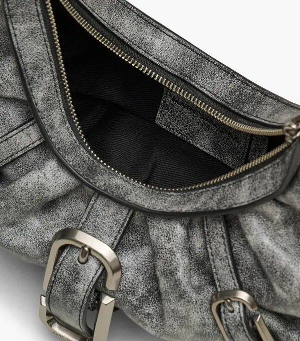 Marc Jacobs The Distressed Leather Buckle Bag - Black | Editorialist