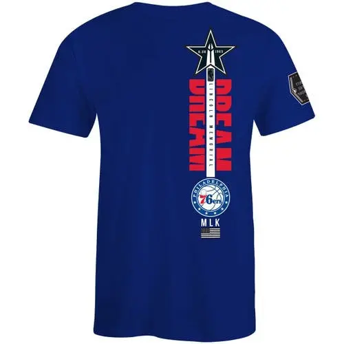 FISLL X Black History Collection Philadelphia 76ers T-shirt - Blue