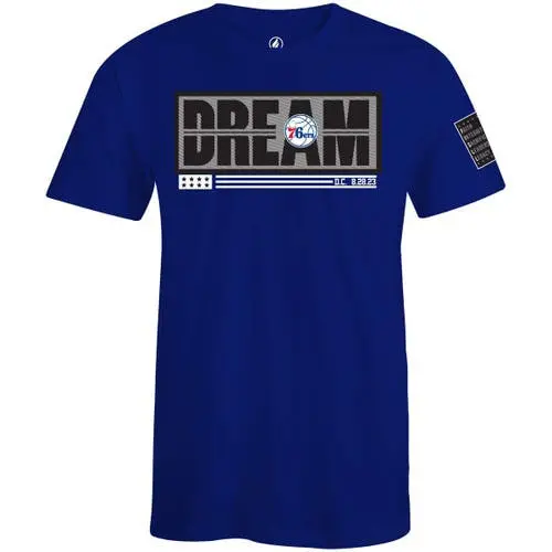 FISLL X Black History Collection Philadelphia 76ers T-shirt - Blue