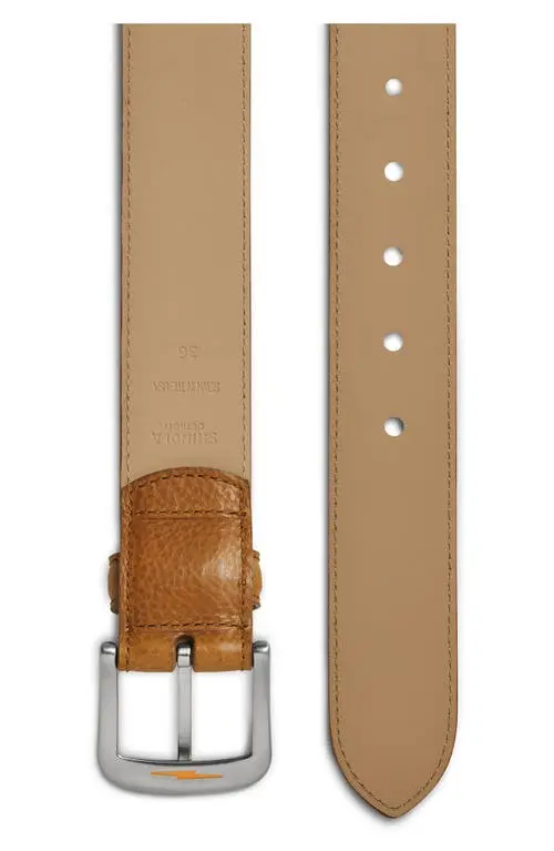 Shinola Canfield Vachetta Leather Belt - Bourbon