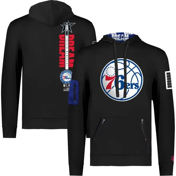 FISLL X History Collection Philadelphia 76ers Pullover Hoodie - Black