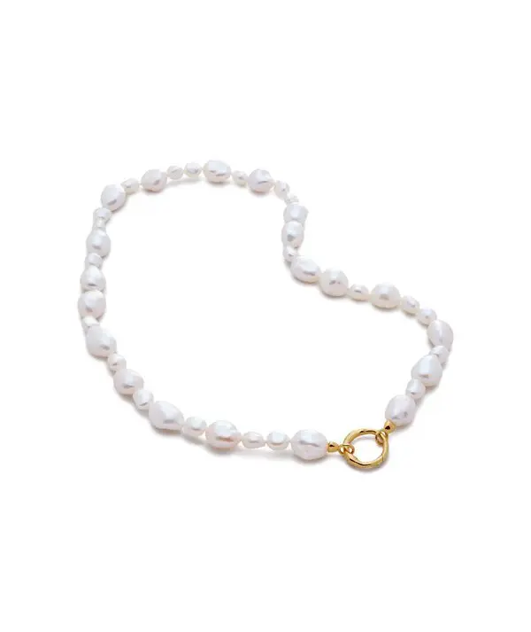 Monica Vinader Nura Reef Pearl Necklace - 18ct Gold Vermeil/pearl