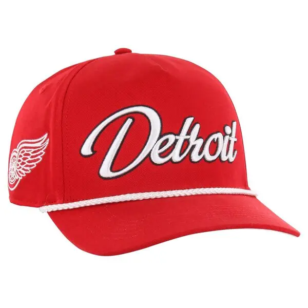 '47 Detroit Wings Overhand Logo Side Patch Hitch Adjustable Hat