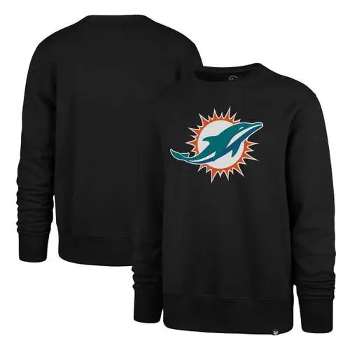 '47 Miami Dolphins Imprint Headline Pullover Sweatshirt - Black