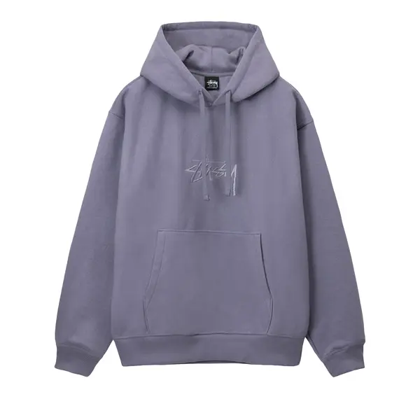 StÜssy Stock Logo Applique Hoodie - Purple