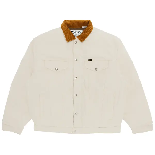 Supreme X Schott Canvas Down Trucker Jacket - Cream
