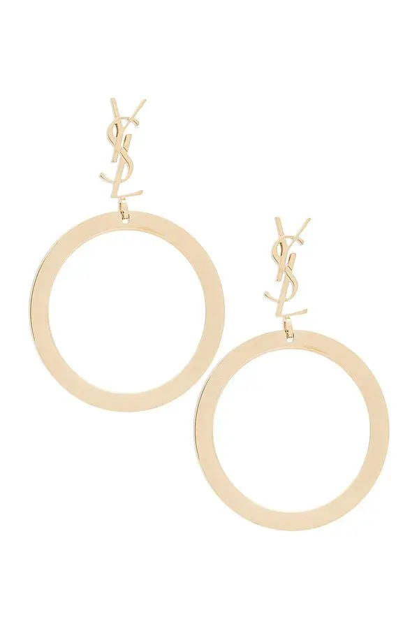 Saint Laurent Hoop Earrings - Dore