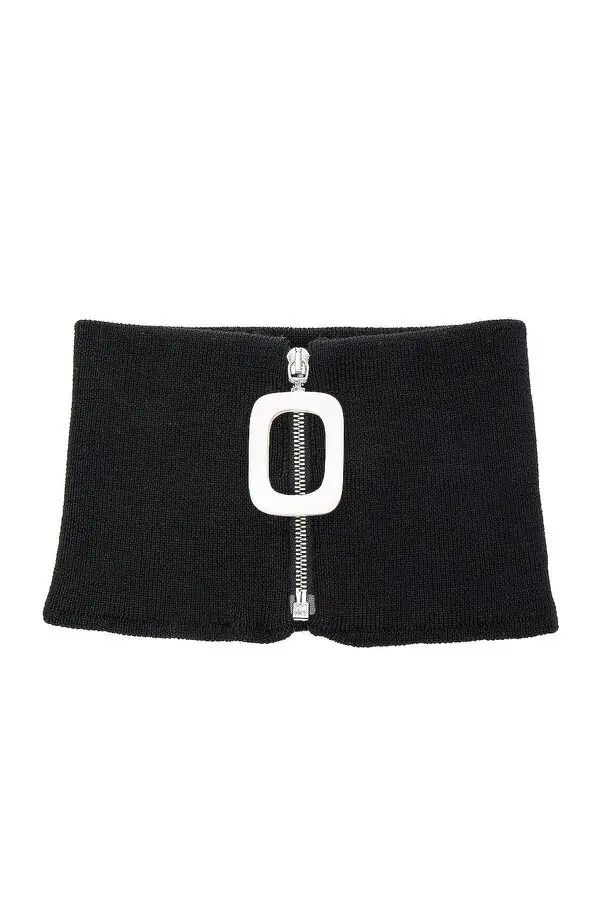 Jw Anderson Neck Band With Zip Detail In Black - 35% Off