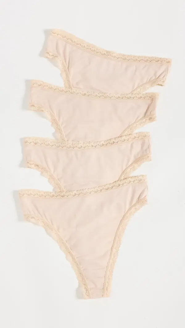 STRIPE & STARE High Waisted Thong 4 Pack