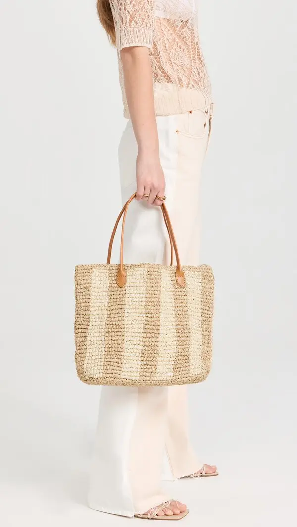 BEMBIEN Franci Raffia Tote Bag