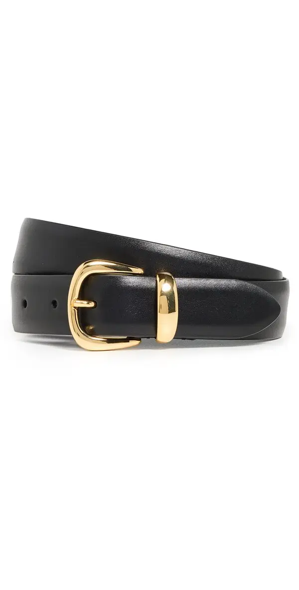 Anderson's Narrow Calf Leather Belt - Black