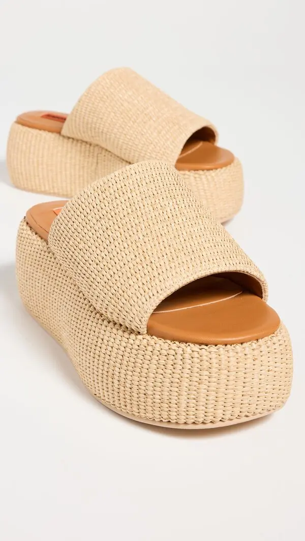 SIMONMILLER Raffia Cloudy Platforms - Natural