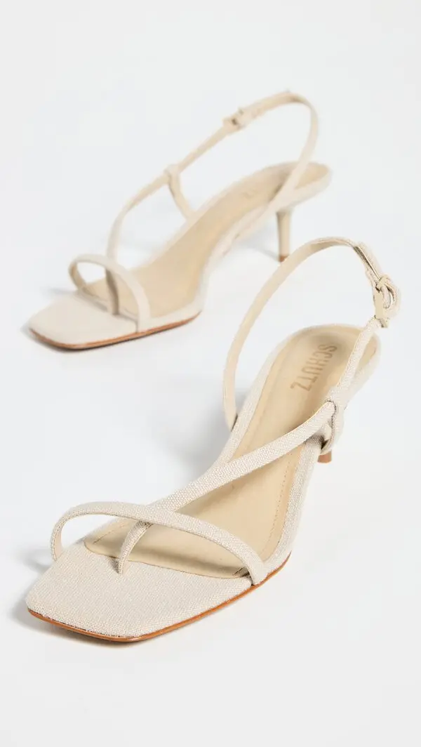 Schutz Heloise Sandal Heels - Oyster