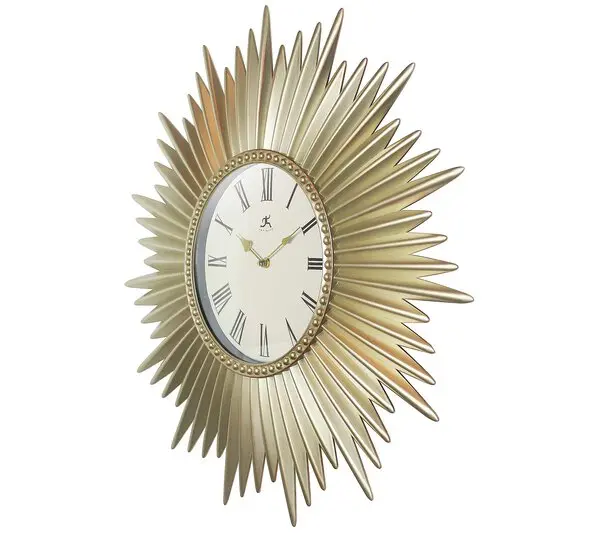 INFINITY Instruments Sunburst Wall Clock, 24
