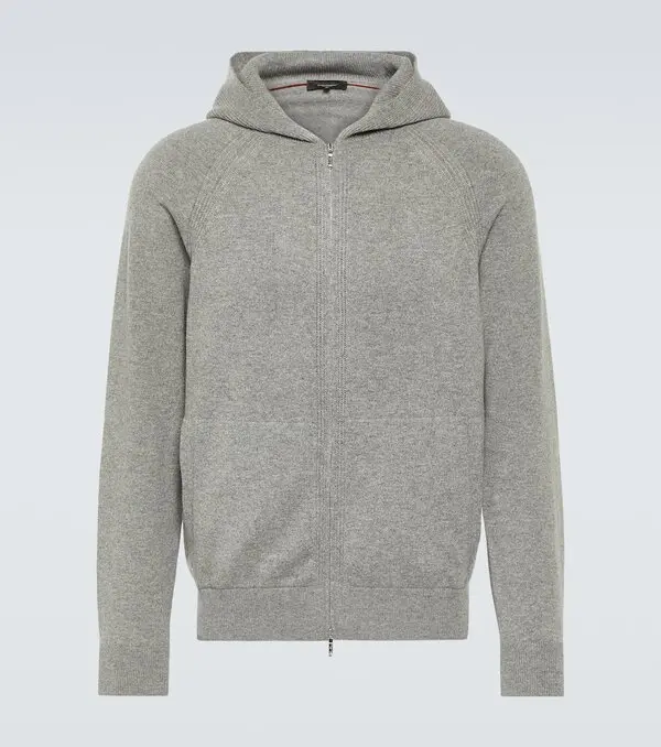 Loro Piana Merano Cashmere Zip-up Hoodie - Grey