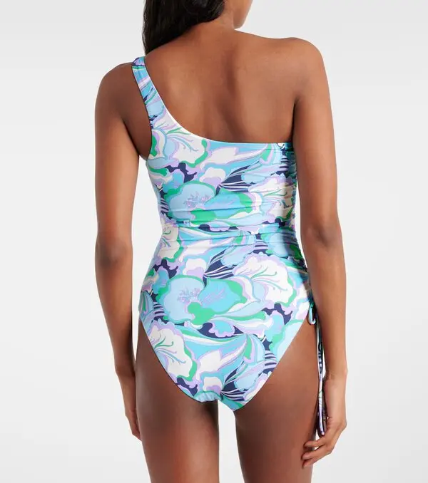 Melissa Odabash Bodrum One-shoulder Swimsuit - Blue