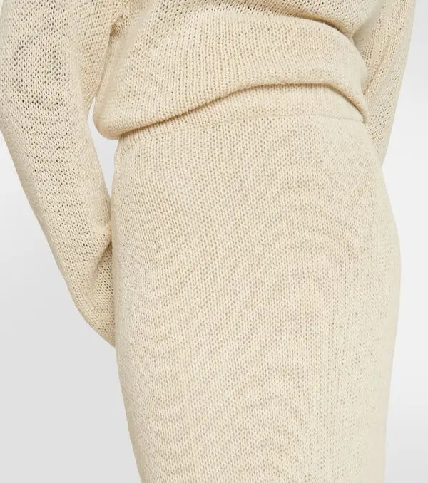 THE ROW Fumaia Knitted Silk Maxi Skirt