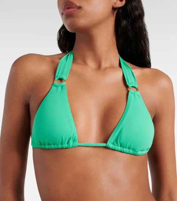 Melissa Odabash Caracas Ring-detail Bikini Top - Green