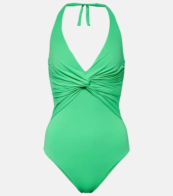Melissa Odabash Zanzibar Gathered Swimsuit - Green