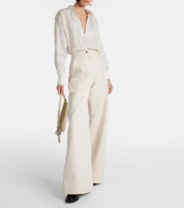 Max Mara Saletta Pinstripe Shirt - White