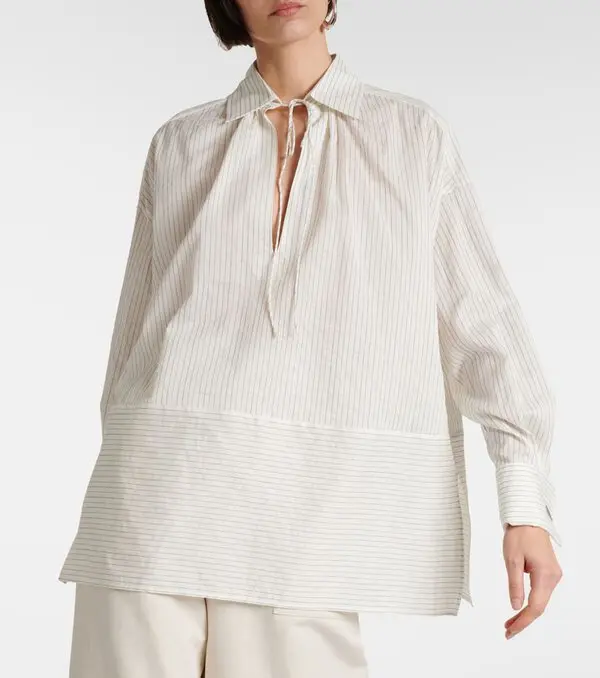 Max Mara Saletta Pinstripe Shirt - White