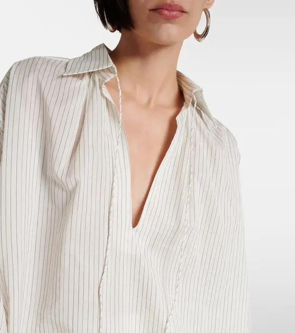Max Mara Saletta Pinstripe Shirt - White