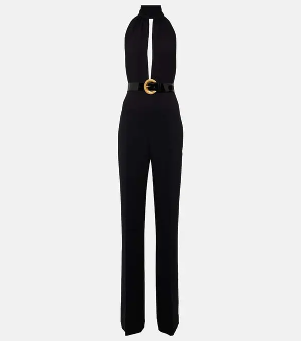 TOM FORD Halterneck Sable Jumpsuit - Black