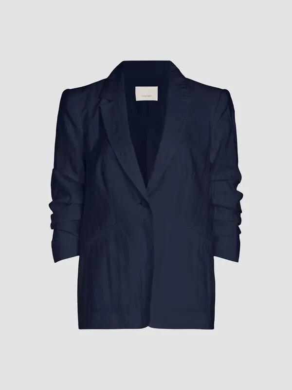 Cinq À Sept Khloe Crinkled Blazer - Navy