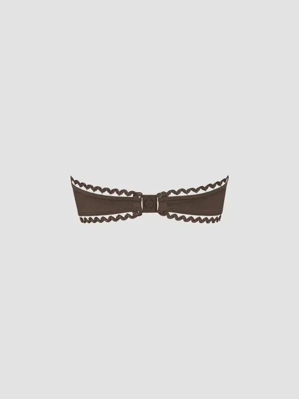 ERES Mix Shirred Bandeau Bikini Top