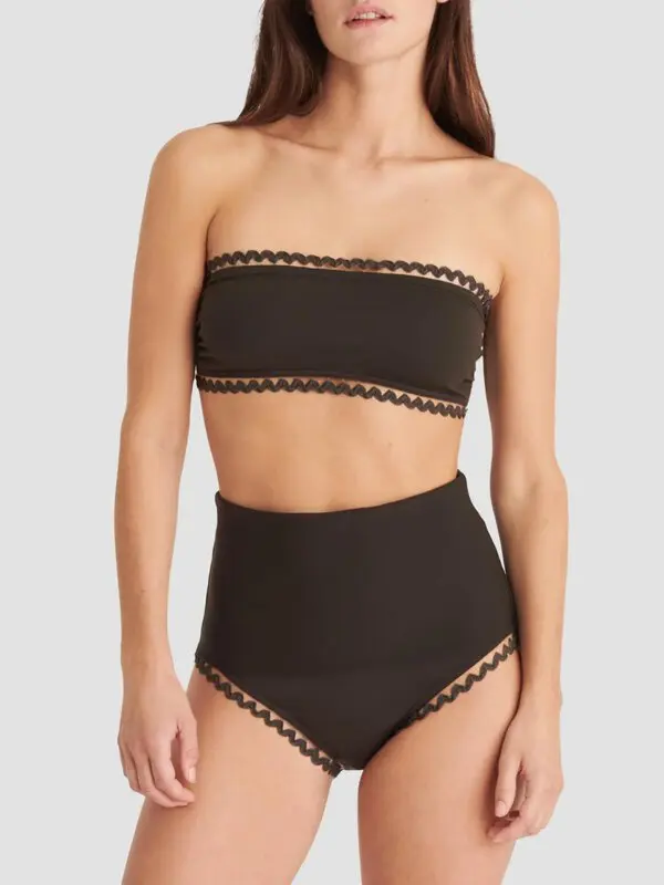ERES Mix Shirred Bandeau Bikini Top