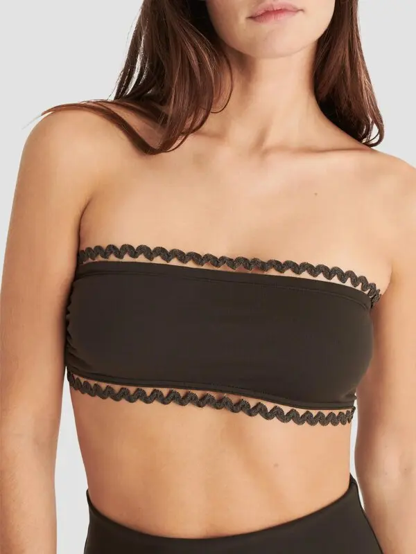 ERES Mix Shirred Bandeau Bikini Top