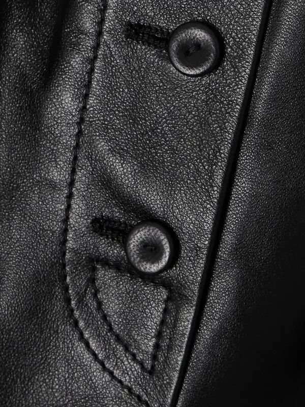 JIL SANDER Leather Wide-leg Shorts