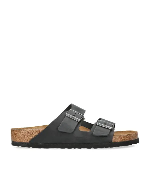 BIRKENSTOCK Suede Arizona Sandals - Black