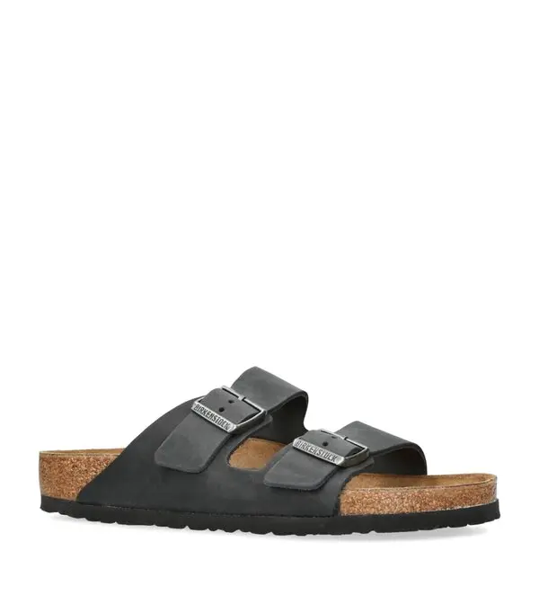 BIRKENSTOCK Suede Arizona Sandals - Black