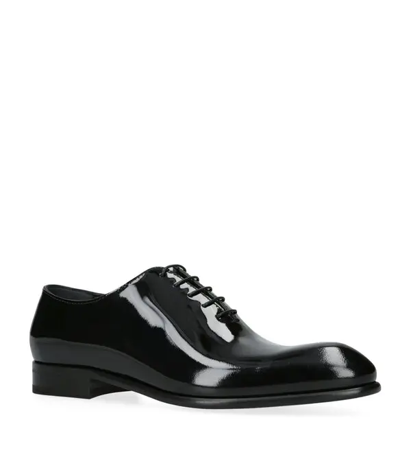 Zegna Patent Leather Vienna Oxford Shoes