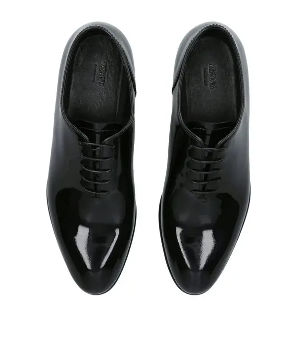Zegna Patent Leather Vienna Oxford Shoes