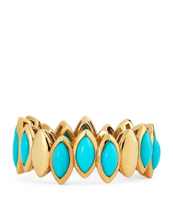 NETALI NISSIM Yellow And Turquoise Navette Ring