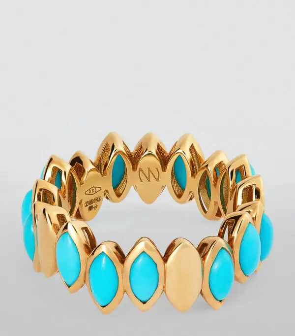 NETALI NISSIM Yellow And Turquoise Navette Ring