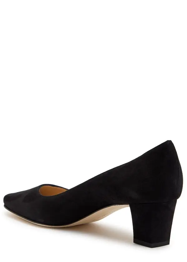 Manolo Blahnik Okkatopla 50 Suede Pumps - Black