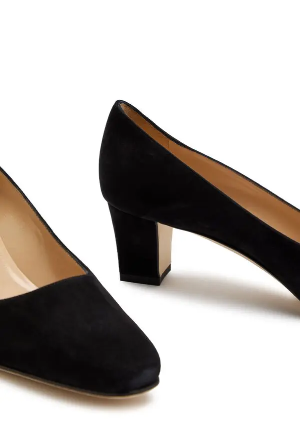 Manolo Blahnik Okkatopla 50 Suede Pumps - Black