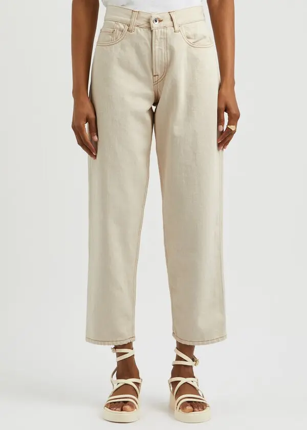 You Must Create Tearaway Straight-leg Jeans - Ecru